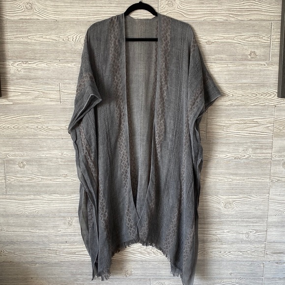 Sweaters | Southwestern Duster Kimono Gray Aztec Print Sheer | Poshmark